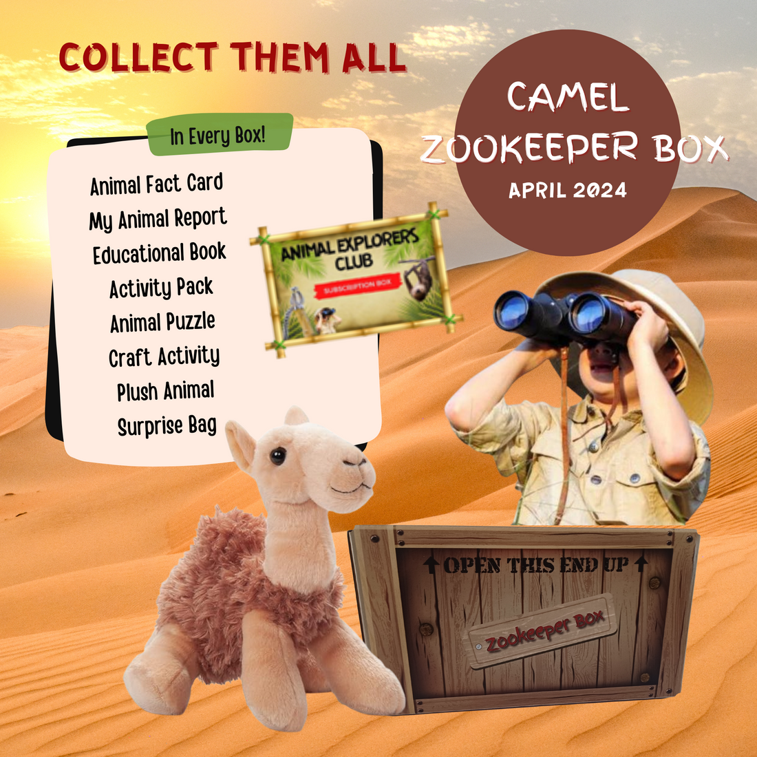 Camel Zookeeper Box – Animal Explorers Club