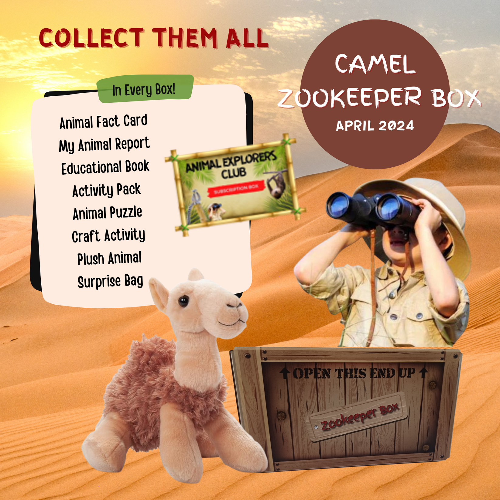 Camel Zookeeper Box – Animal Explorers Club