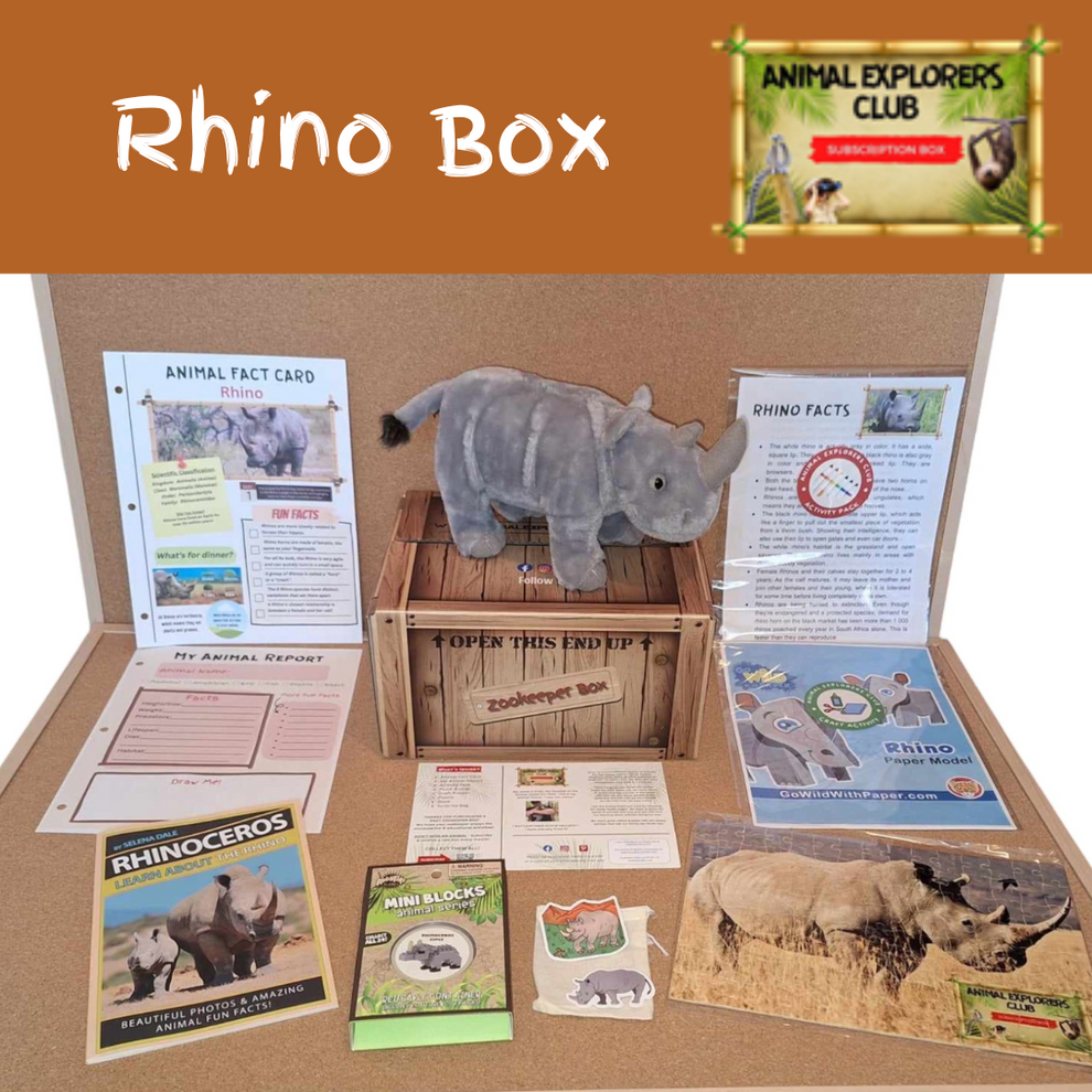 Rhino Zookeeper Box – Animal Explorers Club